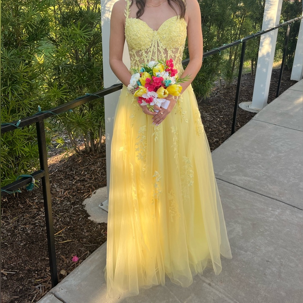 Yellow Formal Prom Dress - Gem